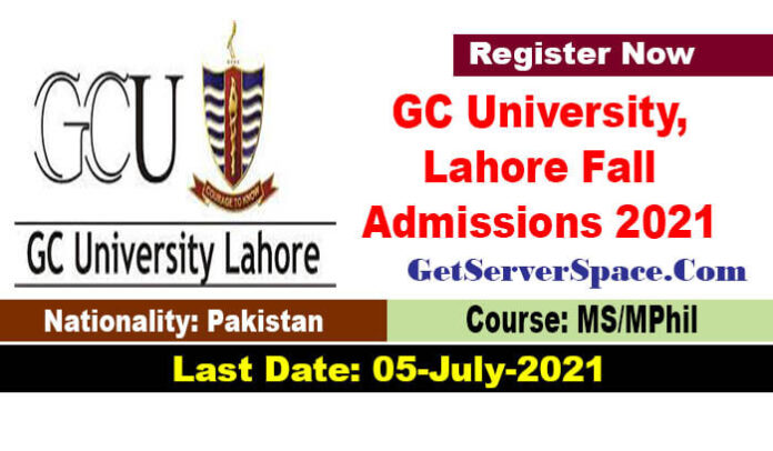 GC University Lahore Fall Admissions 2021 MS/M.Phil. GC University Lahore Fall Admissions 2021 MS/M.Phil.